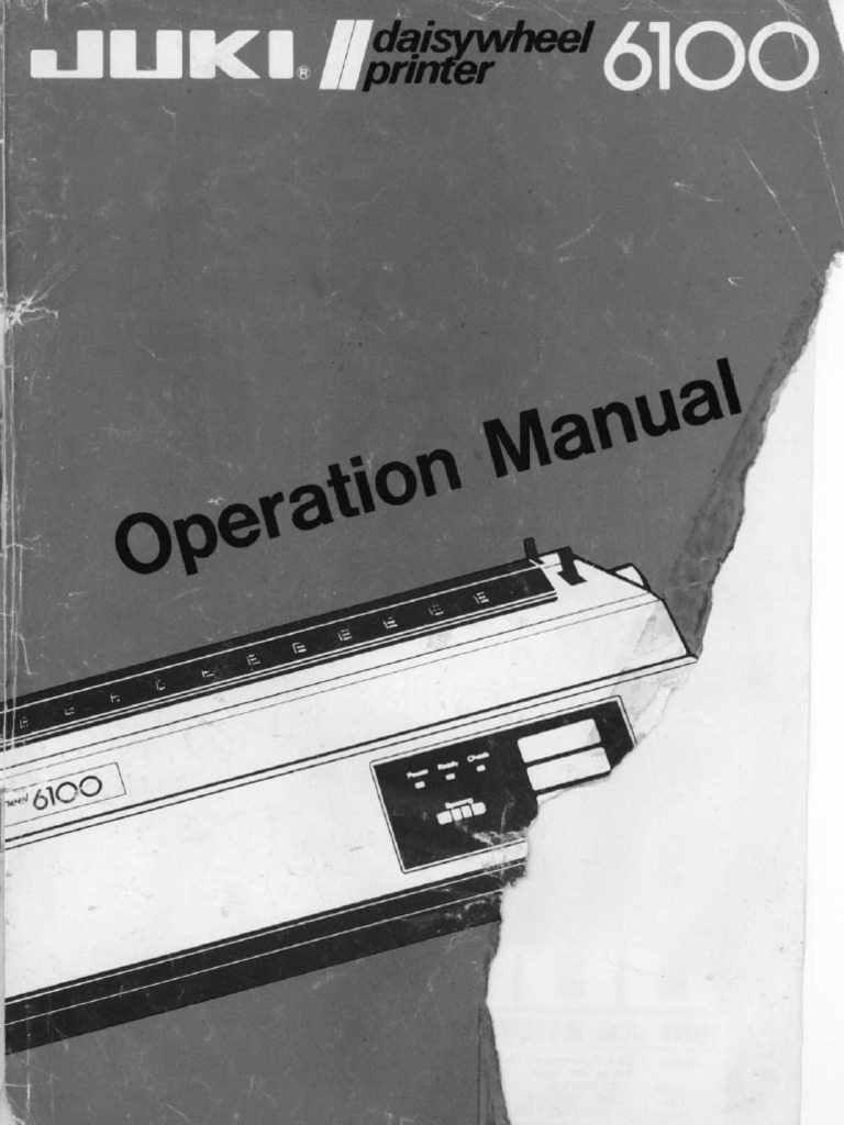 Juki 6100 Operation Manual Sep83 | PDF | Text | Computer Data