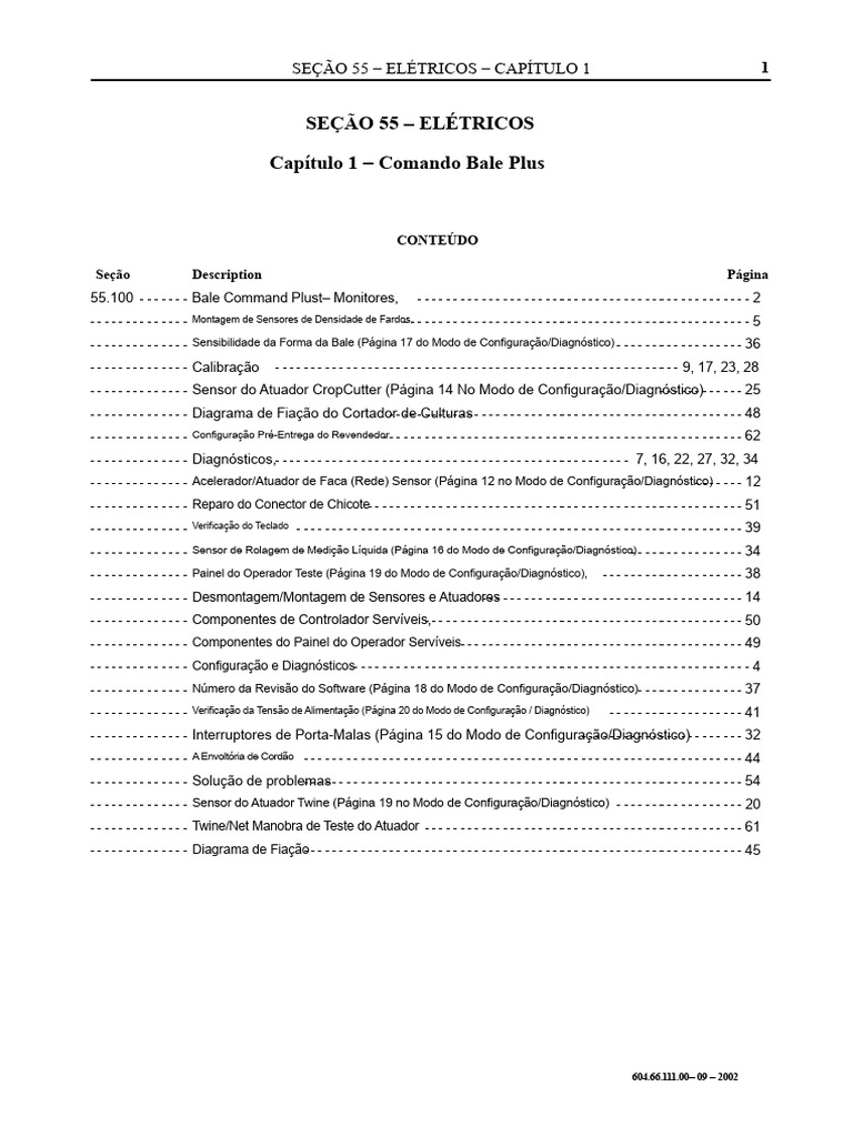 Comando Bale Plus: Configuração e Diagnósticos | PDF | Calibração ...