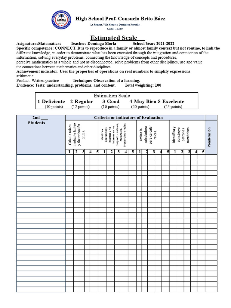 Valuation Scale. Real Numbers. | PDF