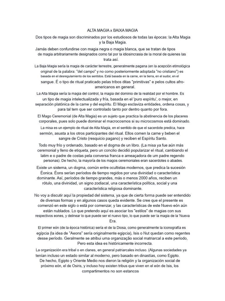 Alta y Baja Magia: Conceptos Clave | PDF | Isis