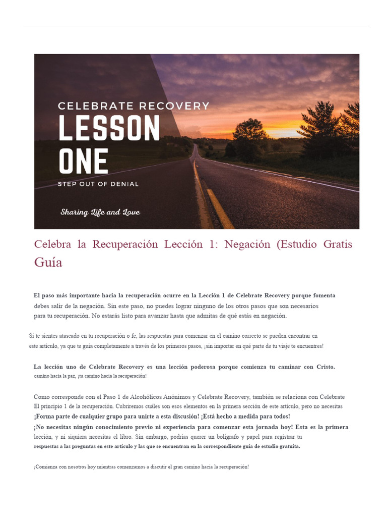 Lección 1: Supera la Negación en CR | PDF | Oración | Verdad