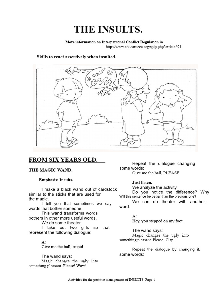 Positive Strategies for Managing Insults | PDF