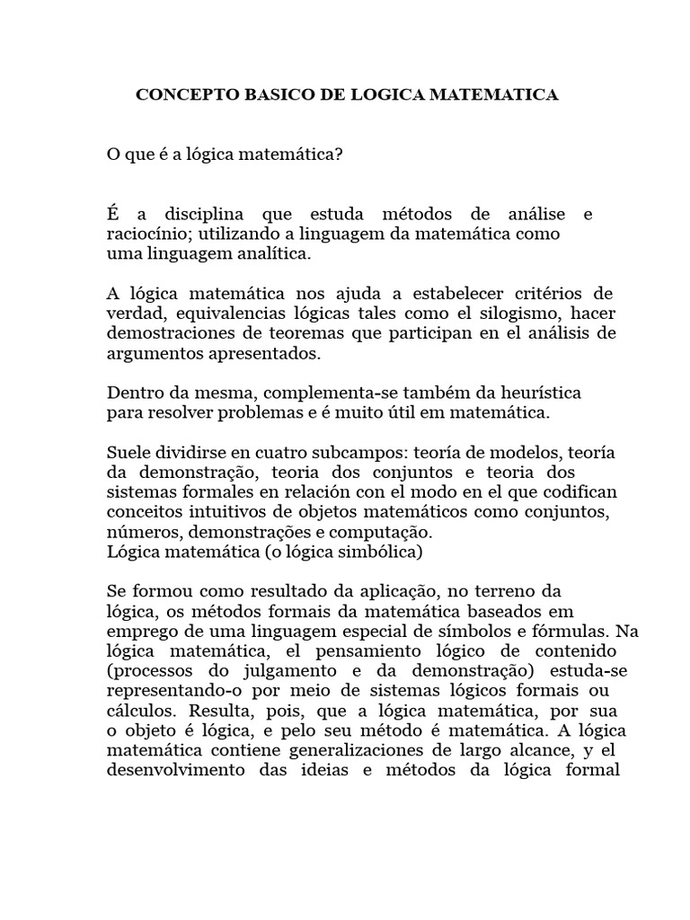 Introdução à Lógica Matemática | PDF | Matemática | Lógica