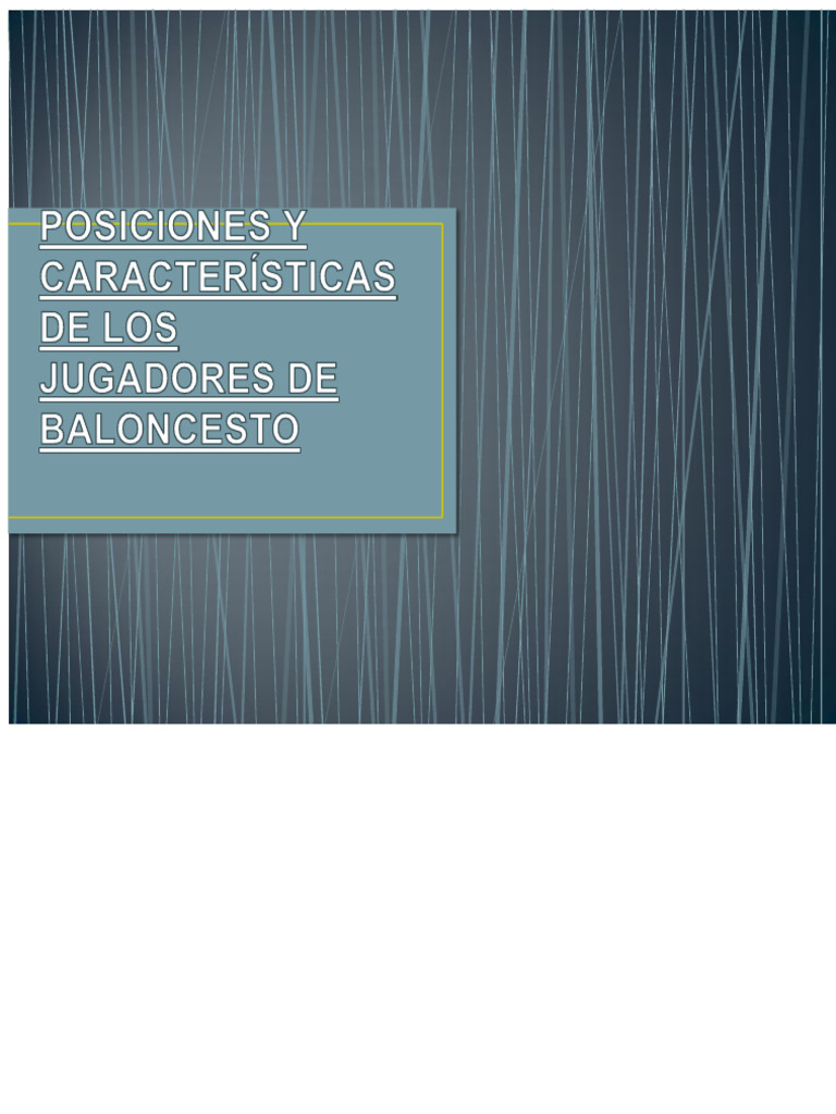 Positions and Characteristics of Basketball Players | PDF | Basketball ...