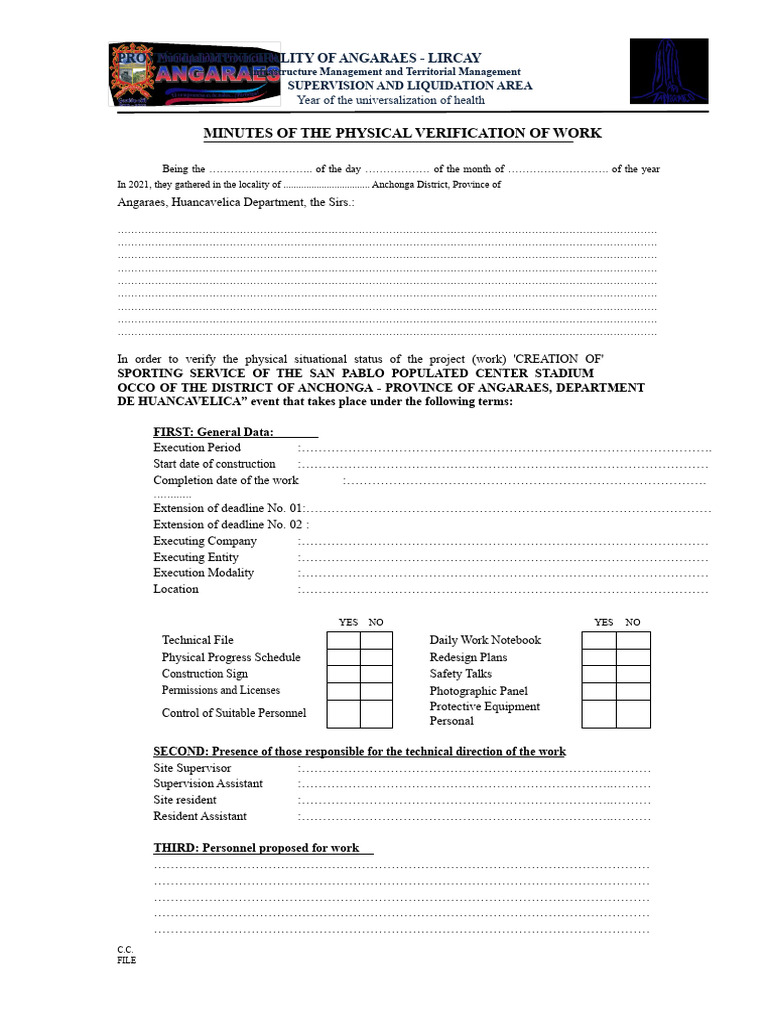 Physical Verification of Infrastructure Projects | PDF