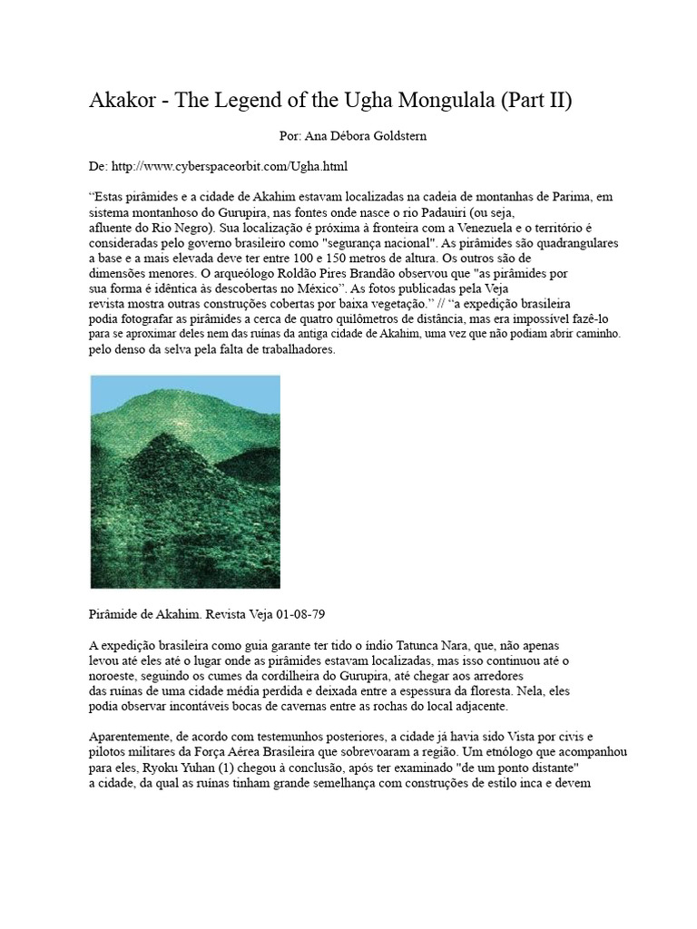 Pirâmides de Akakor e Mistérios da Amazônia | PDF | Alemanha | Política ...