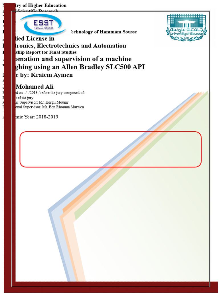 final-report-pfe | PDF | Programmable Logic Controller | Automation