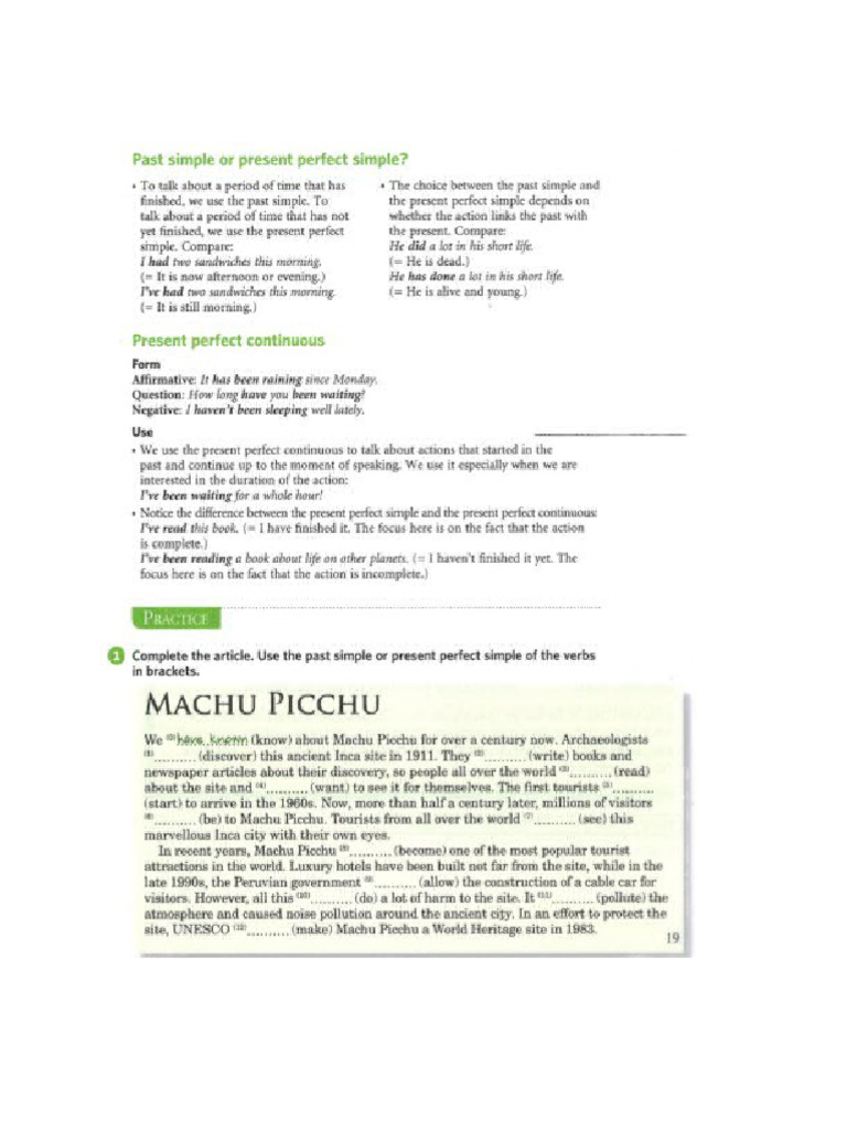 Past Simple PP PPP Review | PDF