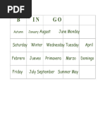 Tagalog Months and Days Overview | PDF
