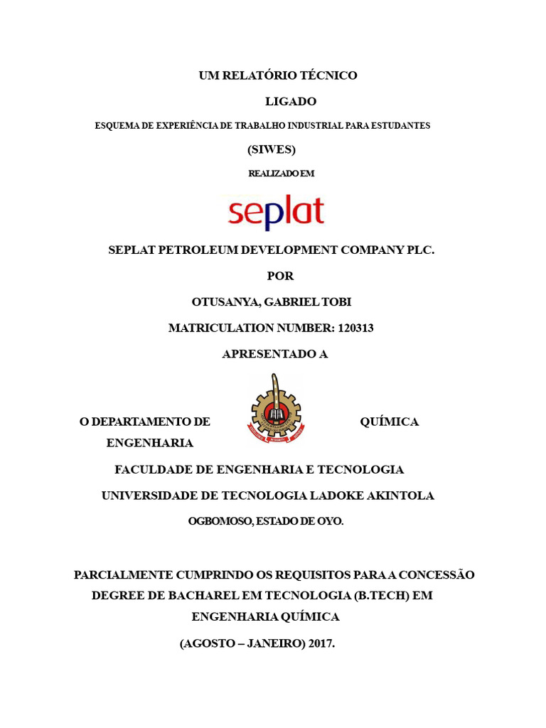 Relatório de TI | PDF | Reservatório de petróleo | Geologia do petróleo