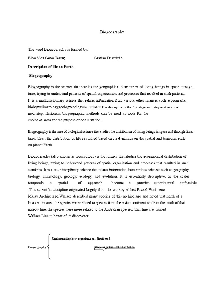 Understanding Biogeography and Its Scope | PDF | Biogeography | Geography