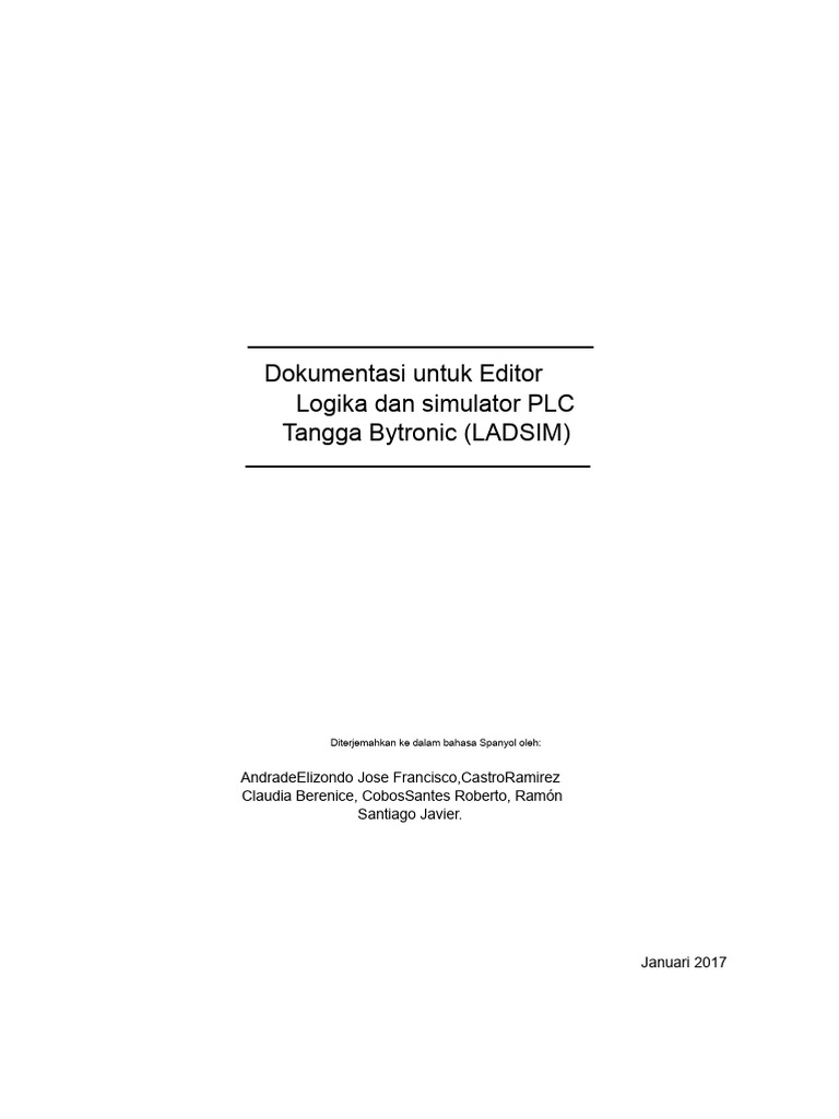 Panduan Pemrograman PLC dengan LADSIM | PDF