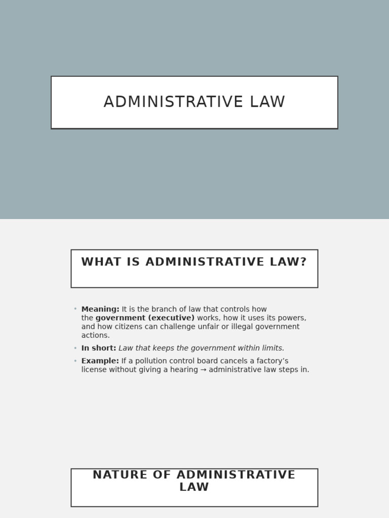 Admin Law 1 | PDF
