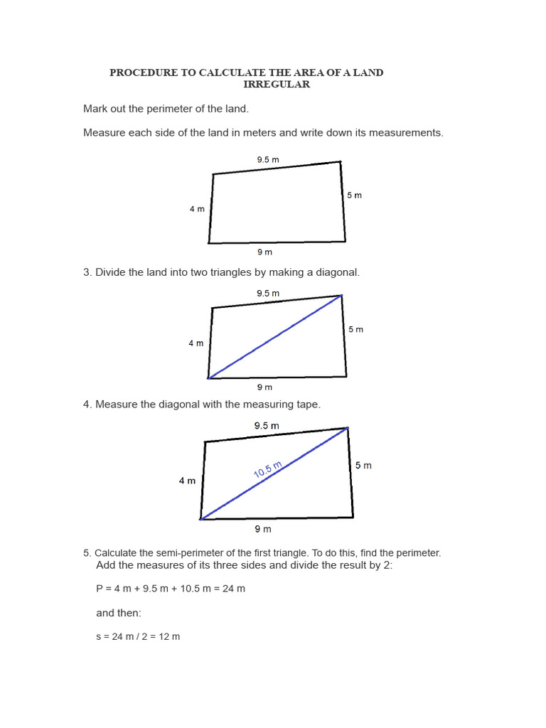 Calculation of The Area of An Irregular Plot 2 | PDF
