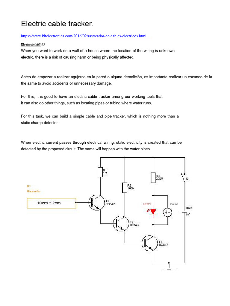 Build Your Own Electric Cable Tracker | PDF