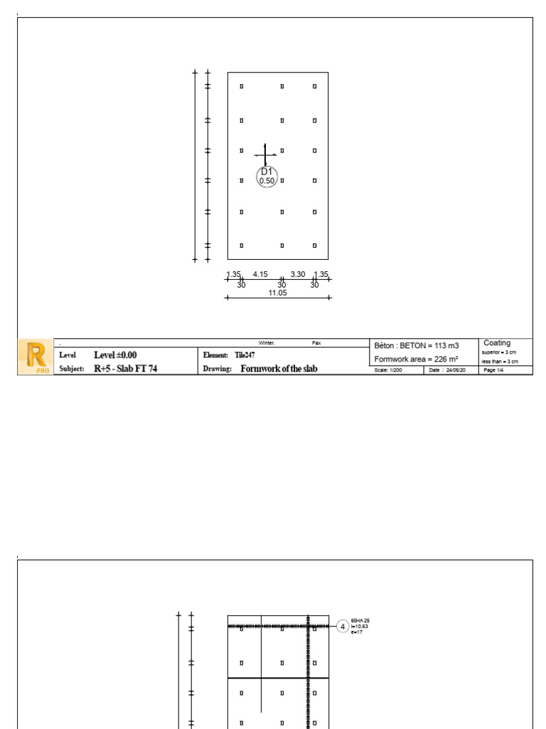 Reinforcement plan for the raft | PDF | Masonry | Building Technology