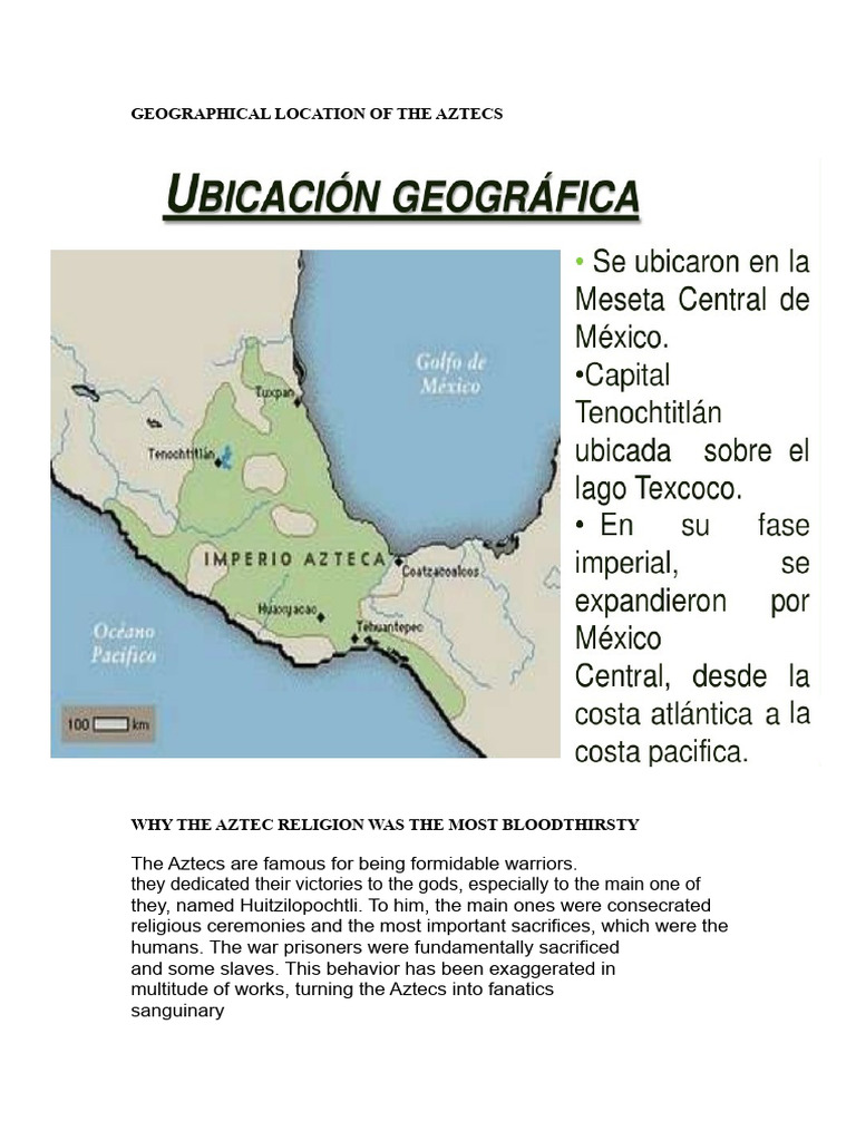 GEOGRAPHICAL LOCATION OF THE AZTECS Archaeological Monuments | PDF