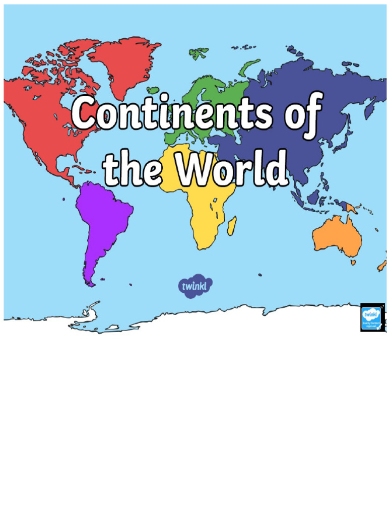 Descubre los Siete Continentes del Mundo | PDF | Continente | Asia