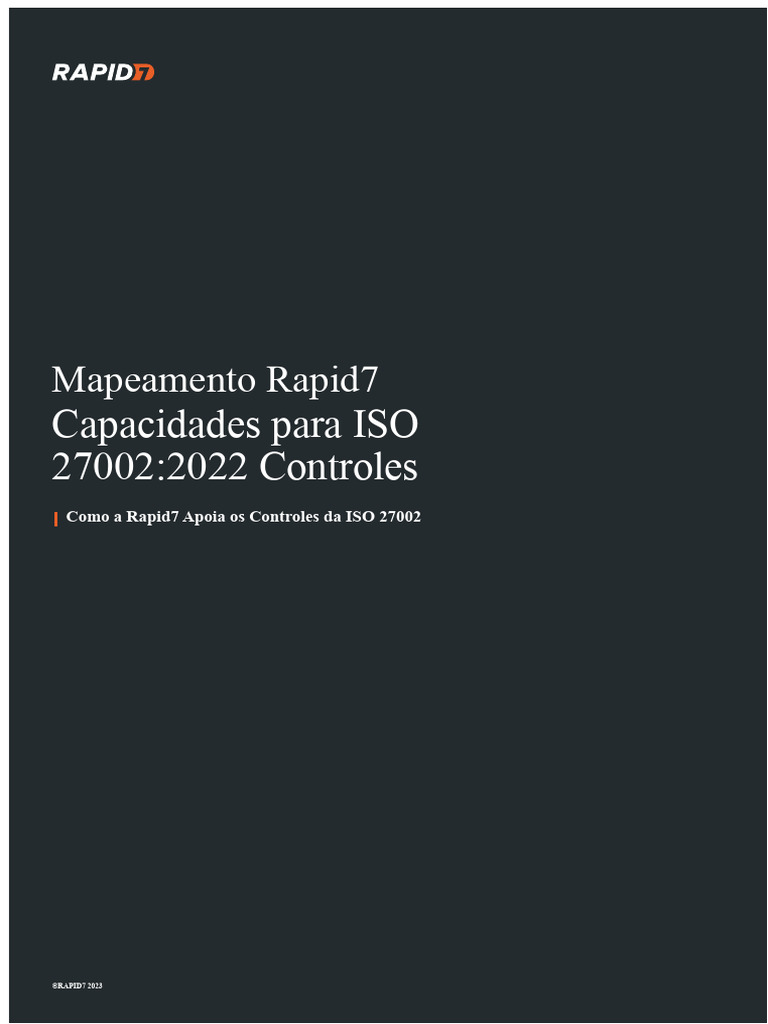 Rapid7 e ISO 27002:2022 Controles | PDF | Segurança da informação ...