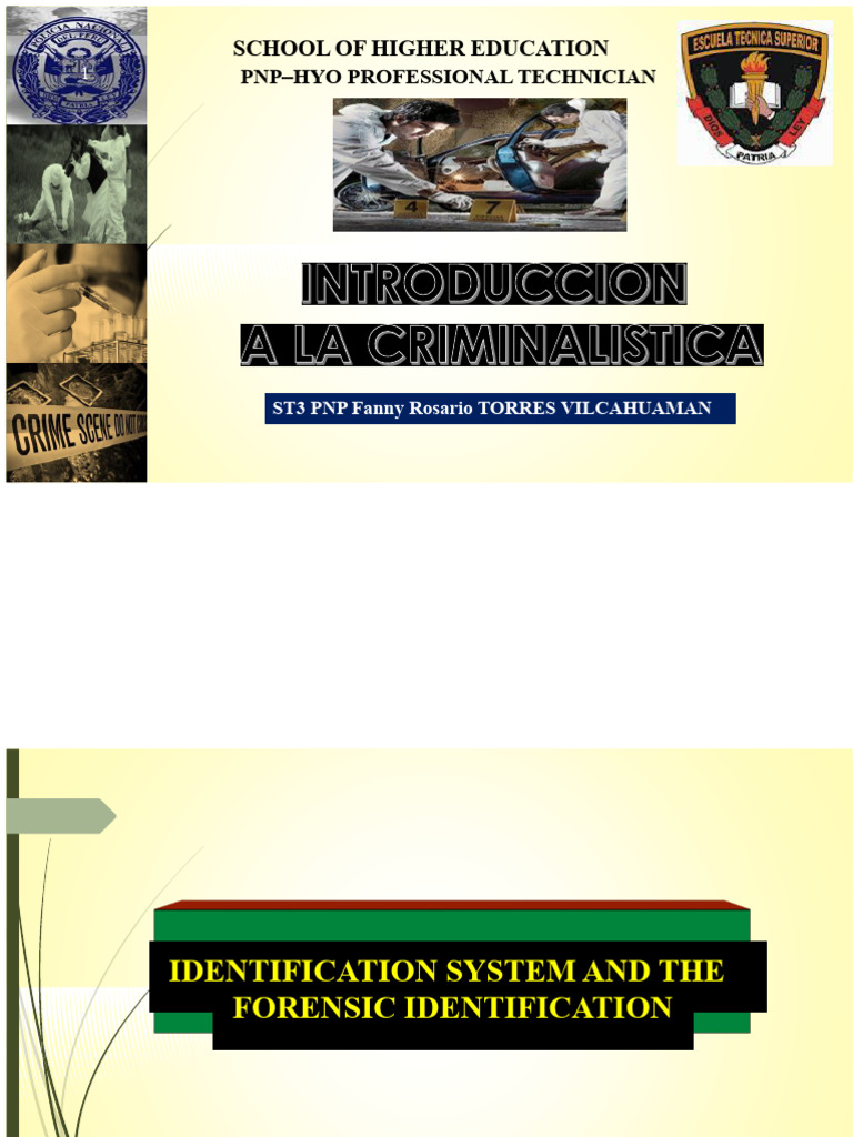 Slide on Identification System and Forensic Identification | PDF ...