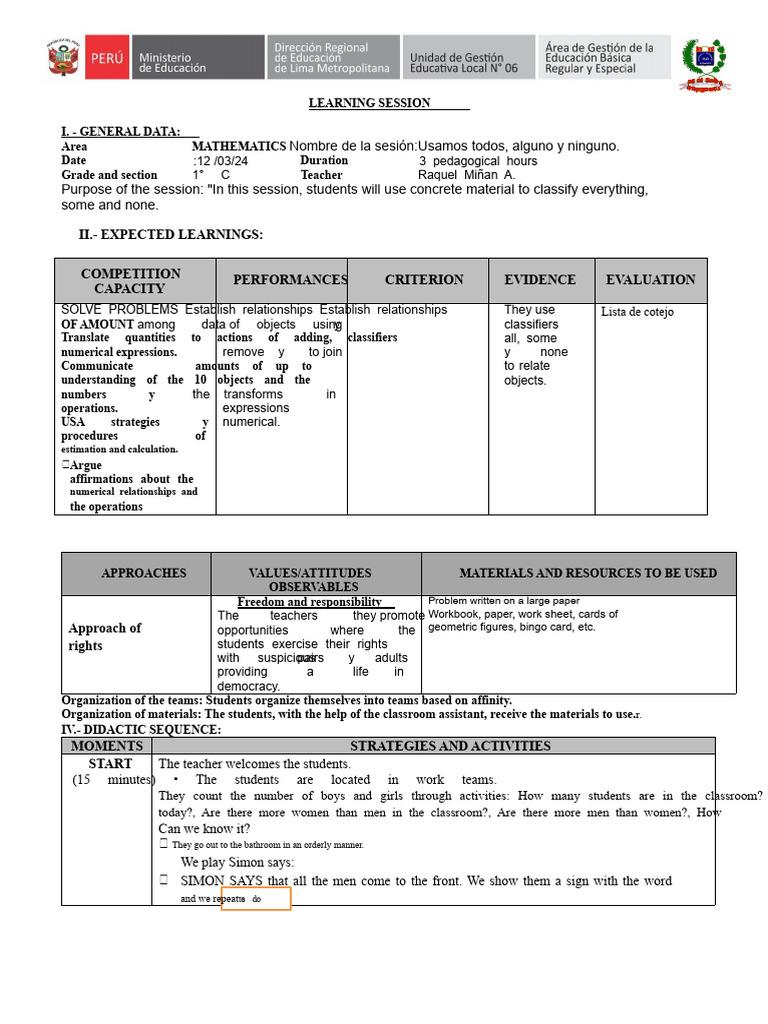 Session All Some None | PDF | Learning | Mathematics