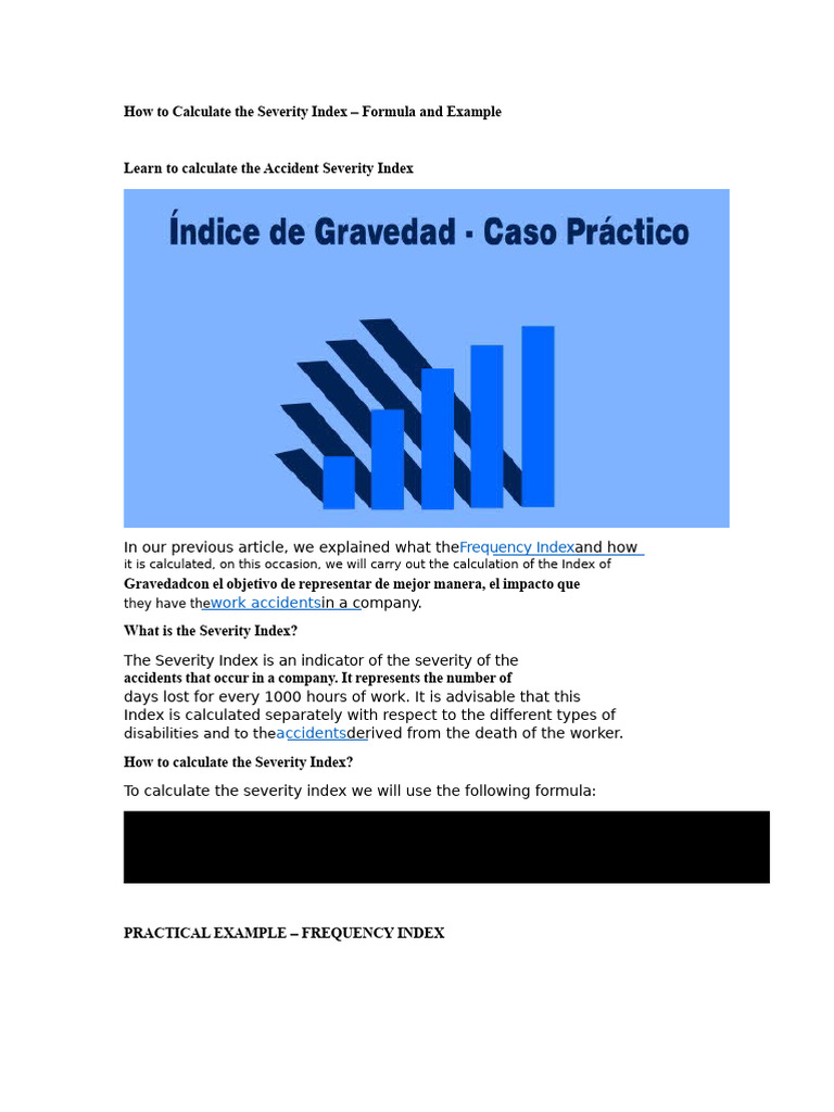 Calculate Accident Severity Index Guide | PDF