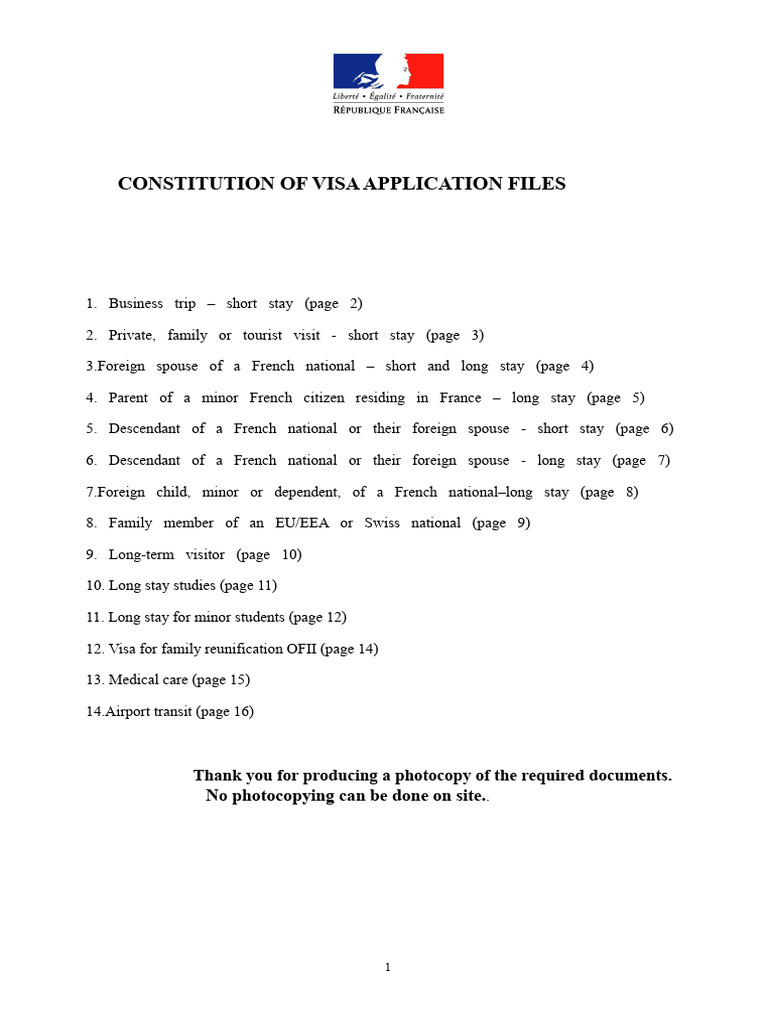 List of Visa Documents | PDF | Travel Visa | Identity Document