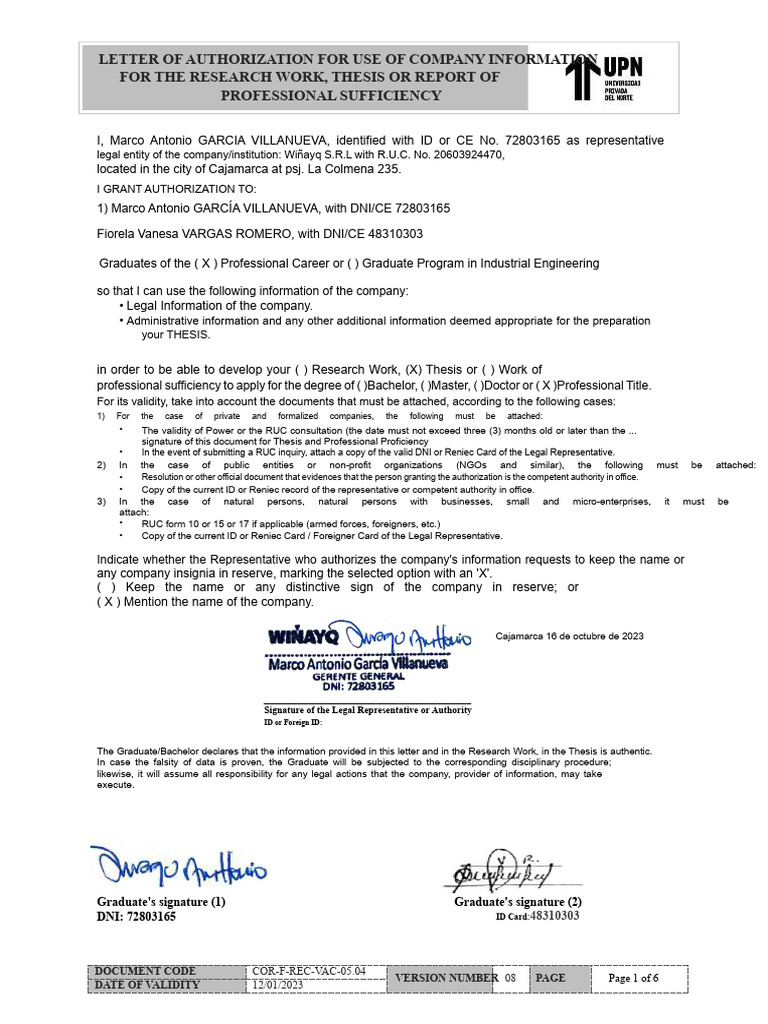 Company Information Authorization Letter | PDF | Authentication