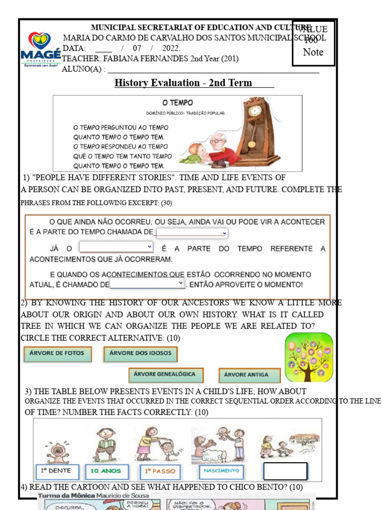 2nd Year History & Geography Evaluations | PDF