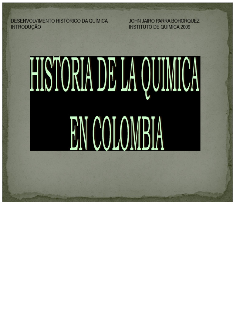 História da química na Colômbia | PDF | Química | Colômbia