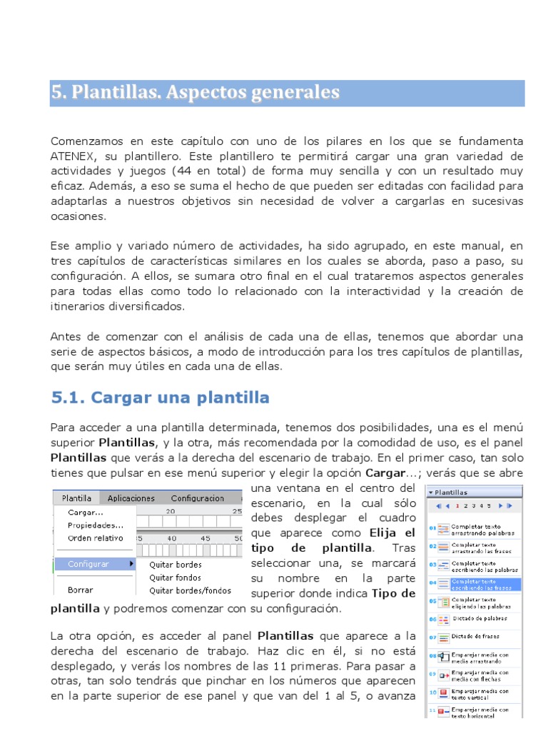 05 PlantillasI Aspectosgenerales | PDF | Point and Click | Ventana (informática)