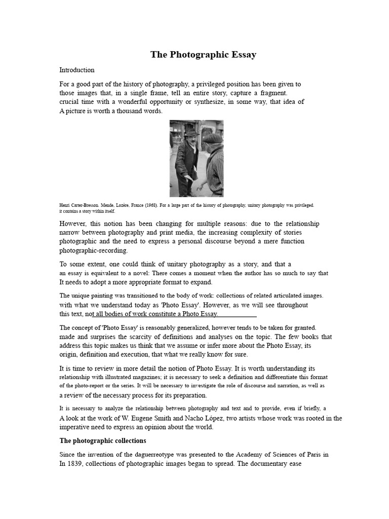 The photographic essay | PDF | Essays | Narrative