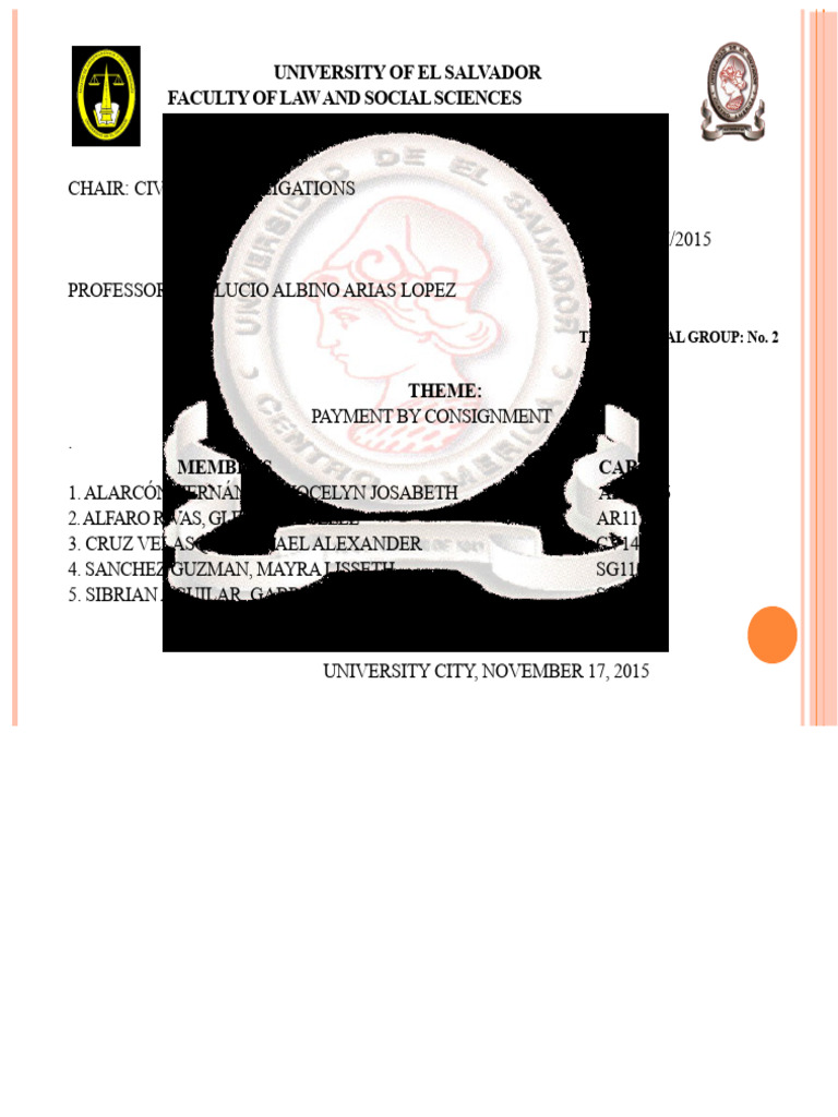 2. Payment by Consignment | PDF | Payments | Creditor