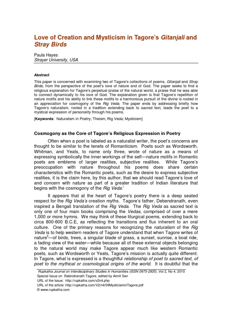Mysticism in Tagore | PDF | Mysticism | Creation Myths