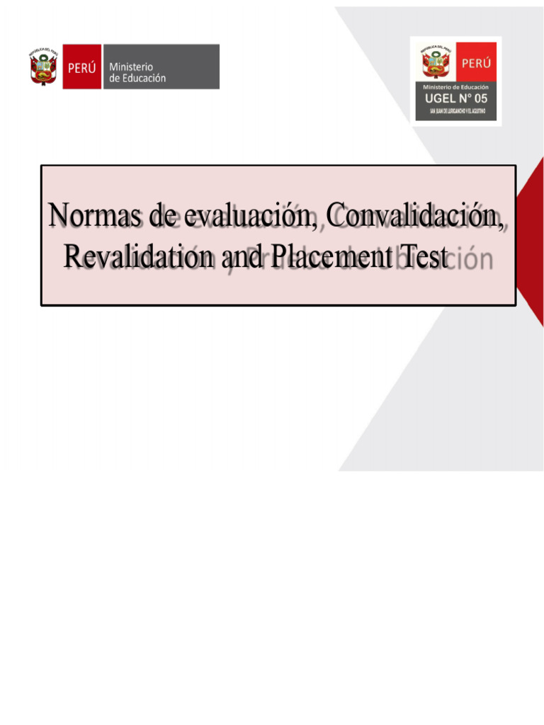 Assessment Standards, Validation, Revalidation, and Placement Test 2019 ...