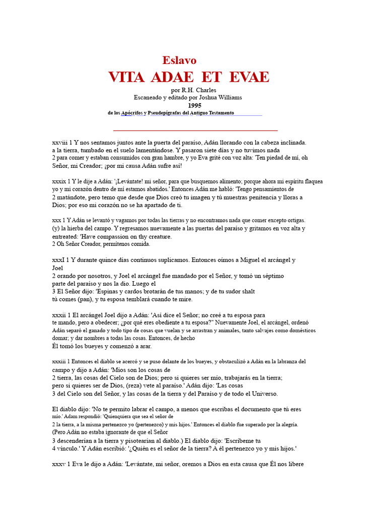Adán y Eva: Lamentos y Redención | PDF | Víspera | Adán