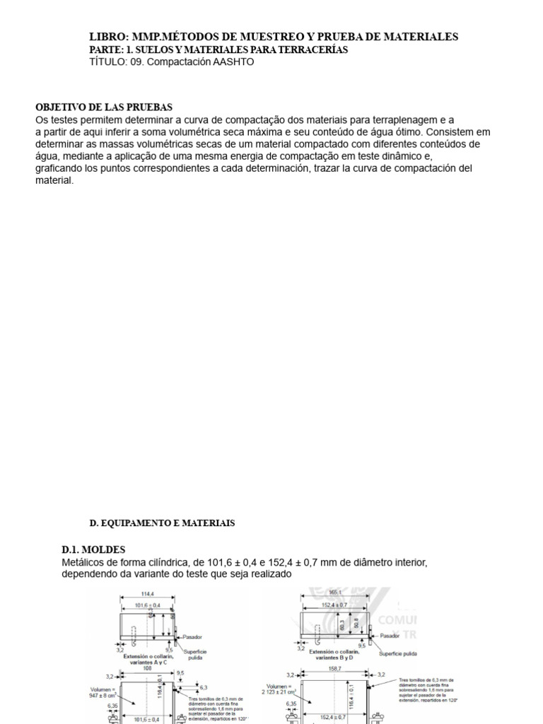 Compactação de Materiais para Terraplenagem | PDF | Densidade | Massa