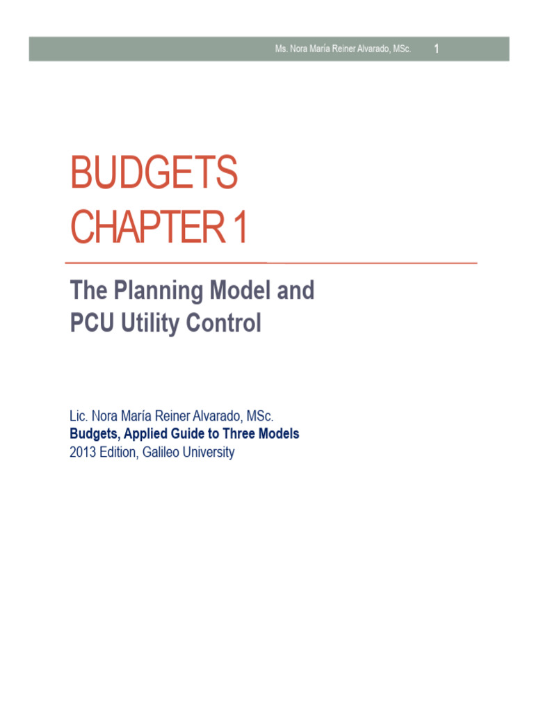 Chapter 1 - The Pcu Model | PDF | Budget | Expense