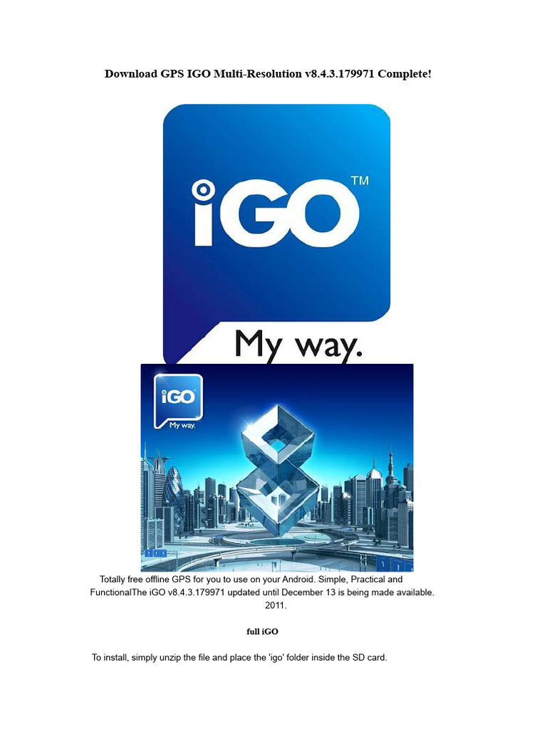 Download iGO GPS v8.4.3.179971 Free | PDF | Mobile Computers ...