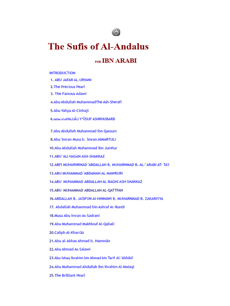 Ibn Arabi - The Sufis of Al Andalus | PDF | Sufism | Hajj