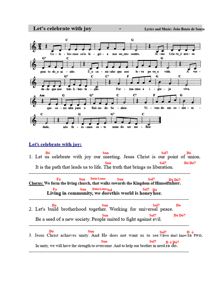 Let us celebrate with joy our meeting. | PDF