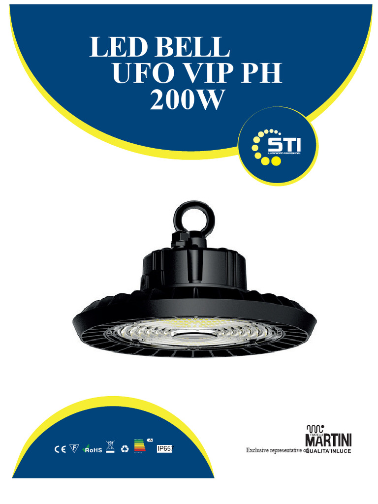 VIP PH 200W UFO LED Lamp | PDF | Lighting | Light Emitting Diode