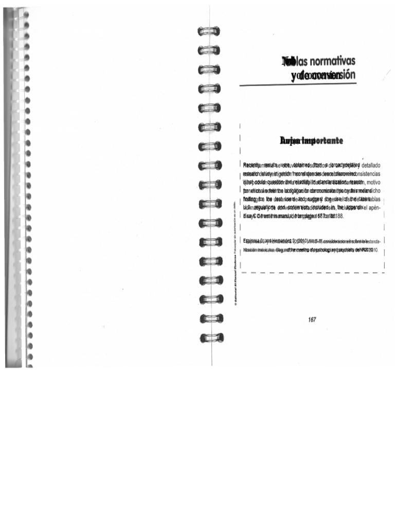Normative Tables for Scoring Conversion | PDF