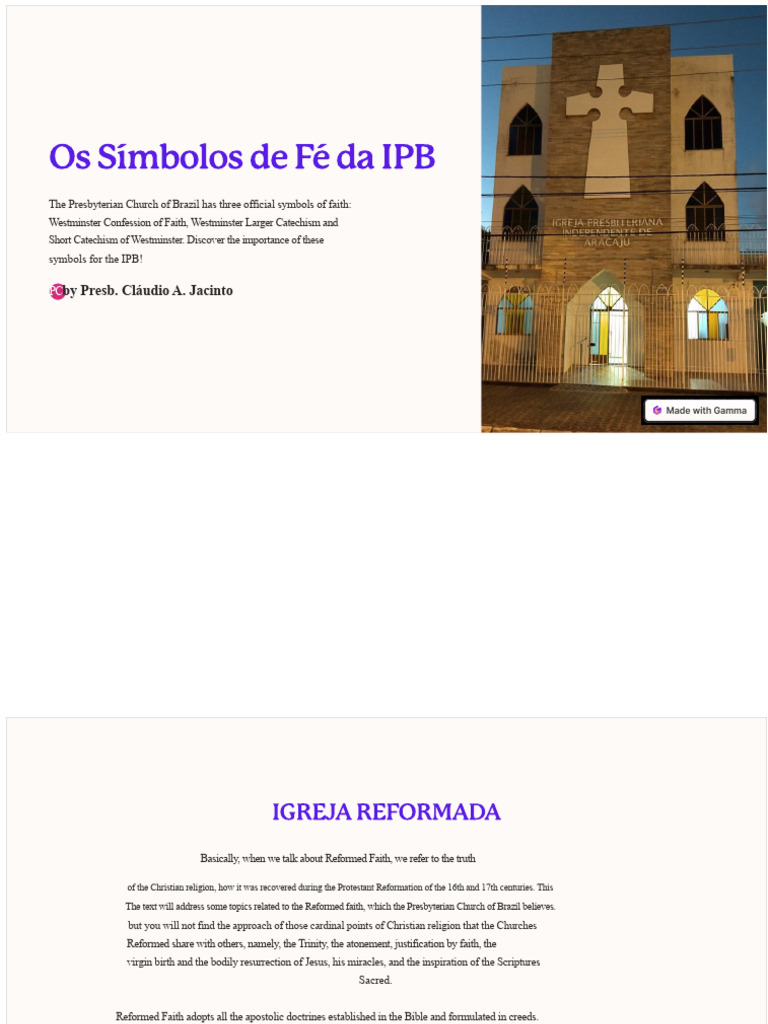 The Symbols of Faith of the IPB | PDF | Creed | Faith
