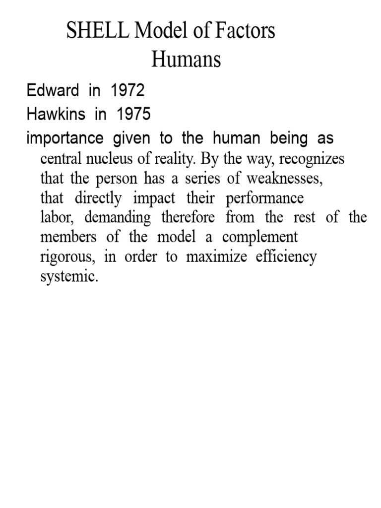 SHELL Model of Human Factors | PDF | Psychology | Behavioural Sciences