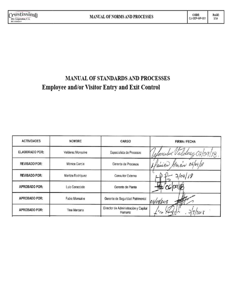 Employee and Visitor Check-In and Check-Out Manual | PDF | Employment ...