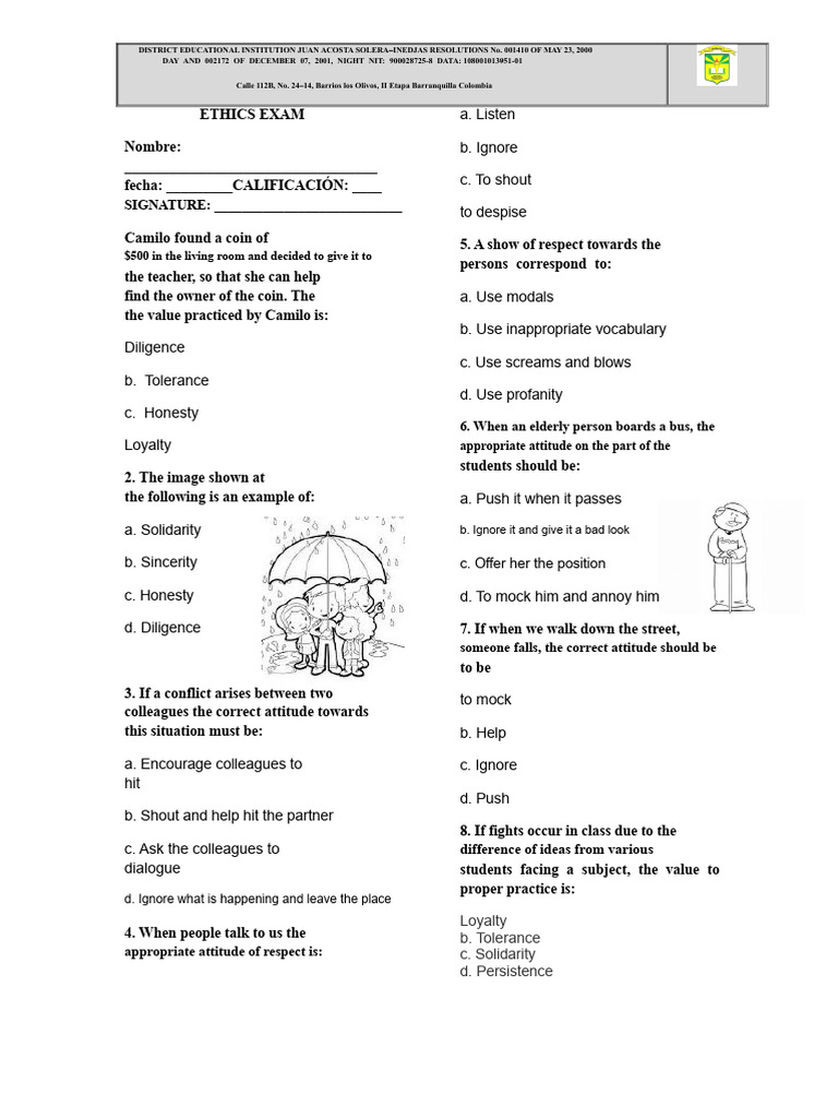 Final Ethics Exam | PDF