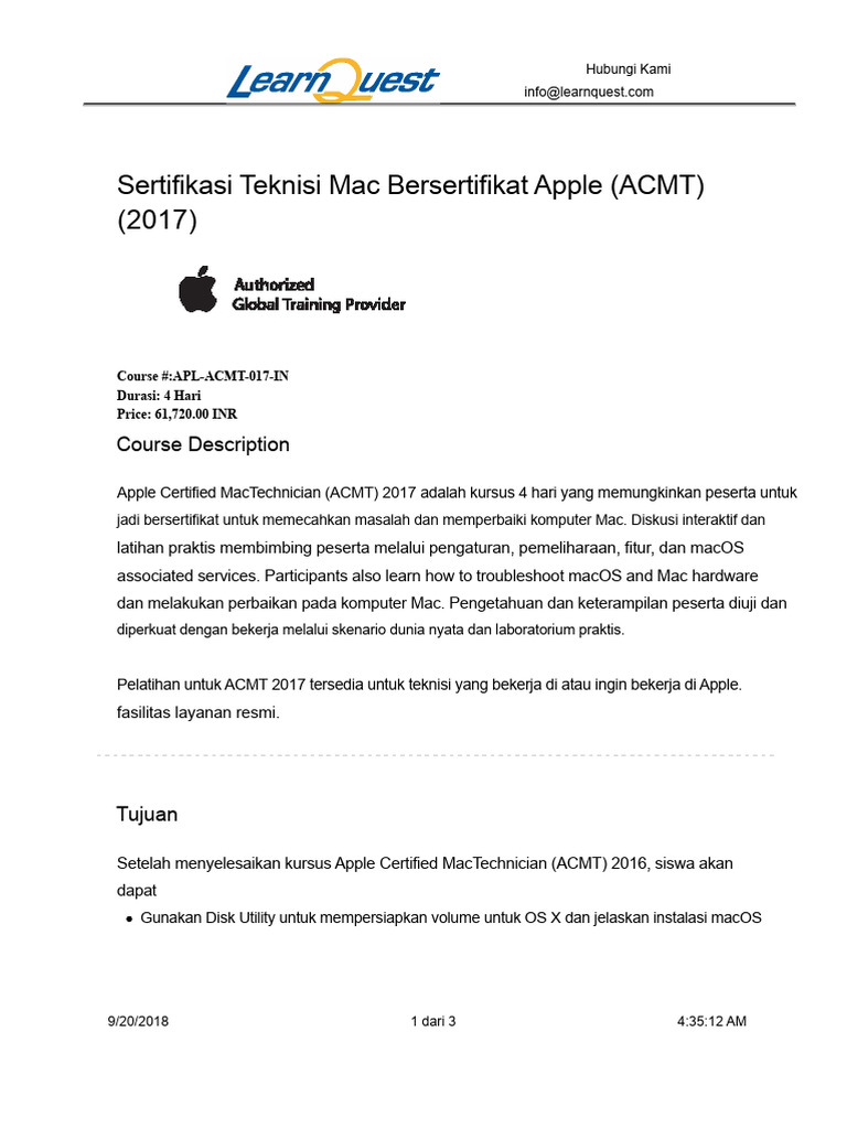 Sertifikasi Teknisi Mac Bersertifikat Apple ACMT 2017 20-09-2018!4!35 ...