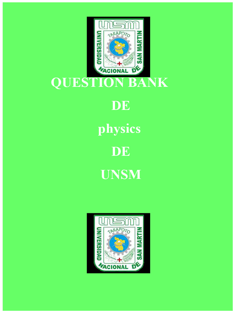 Physics Question Bank for Students | PDF | Force | Acceleration
