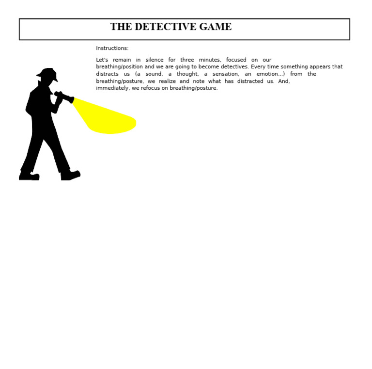 Detective Game: Focus and Distraction | PDF